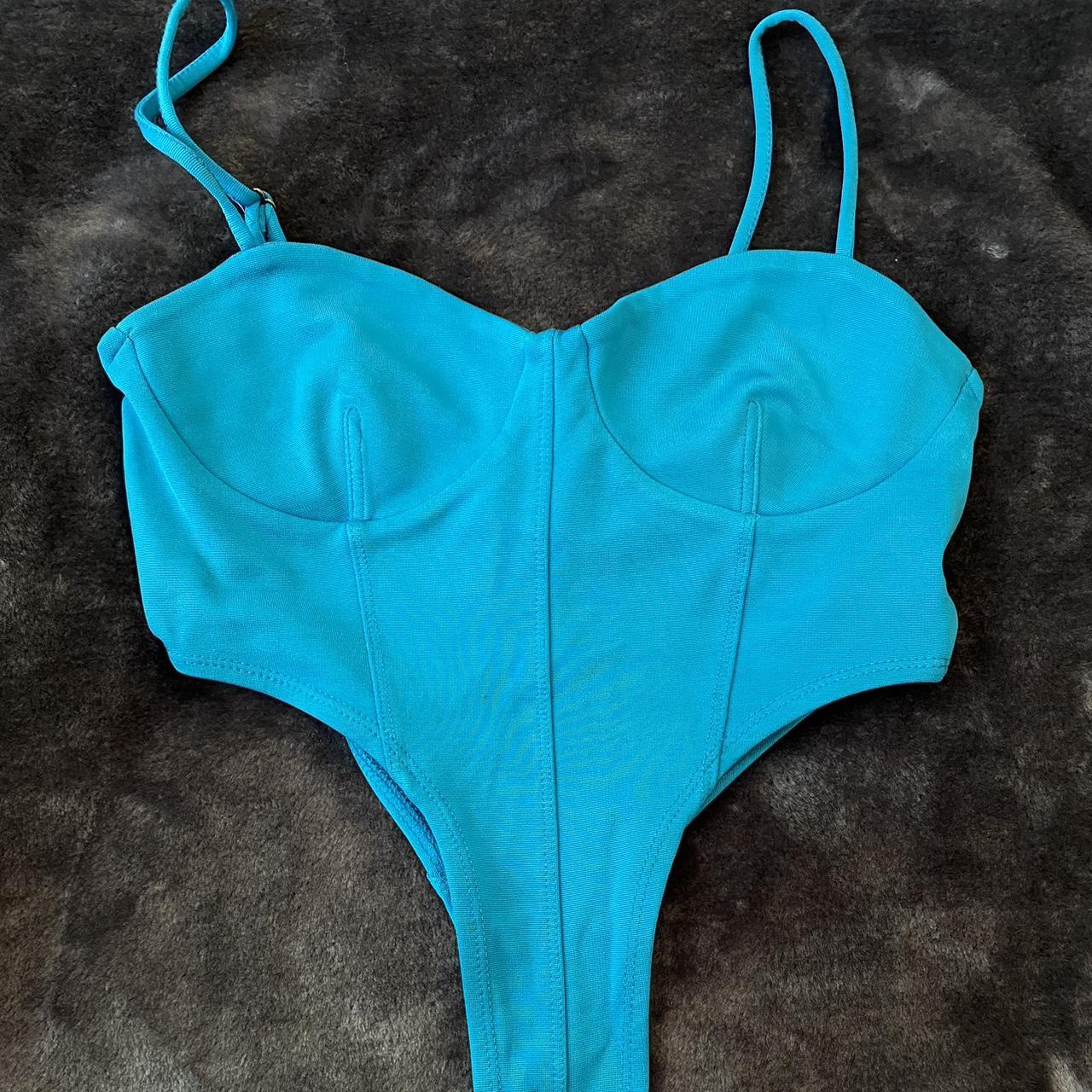Blue Zara Bodysuit Very Flattering Only Worn Once Depop
