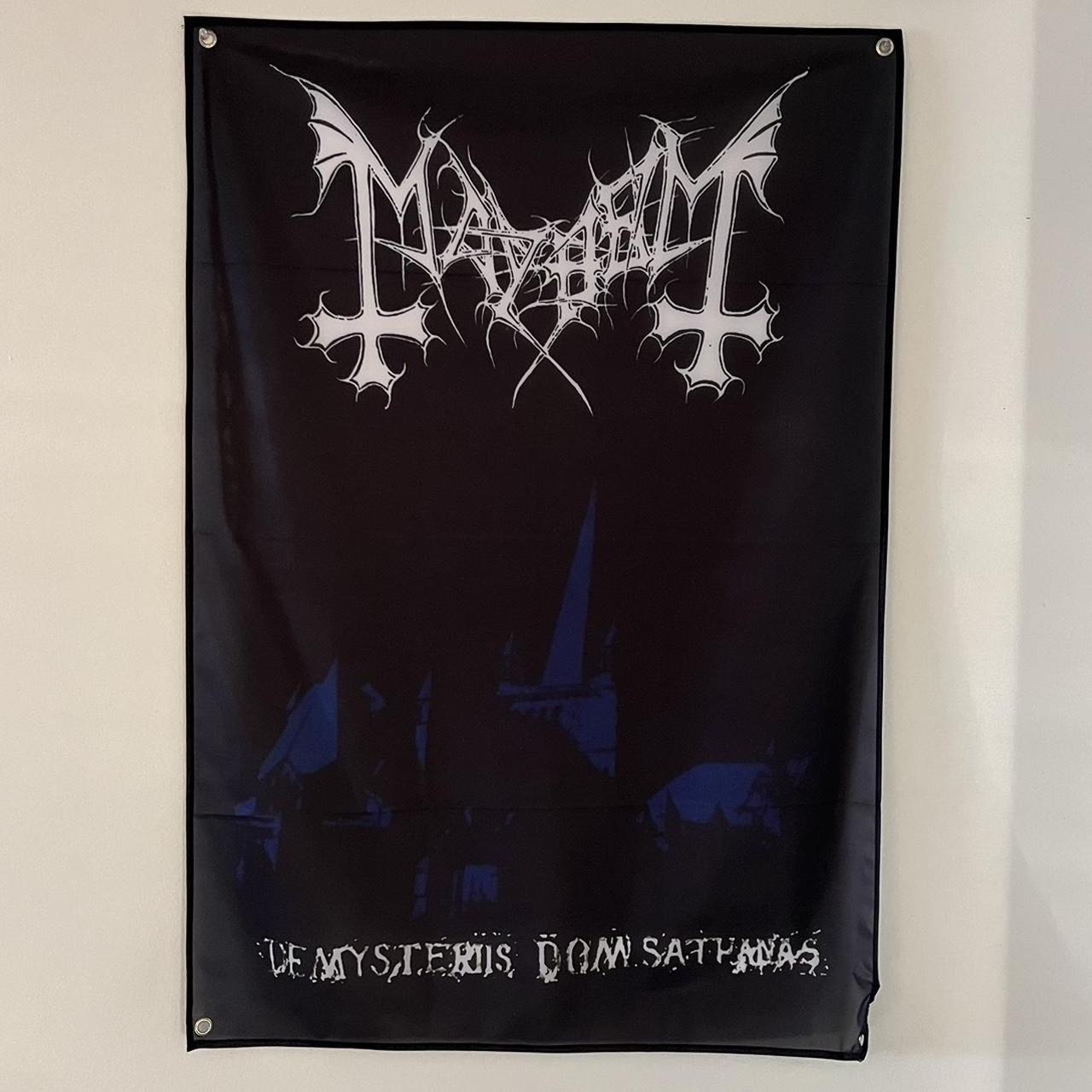 Mayhem wall flag. Smoke free home. Like new... - Depop
