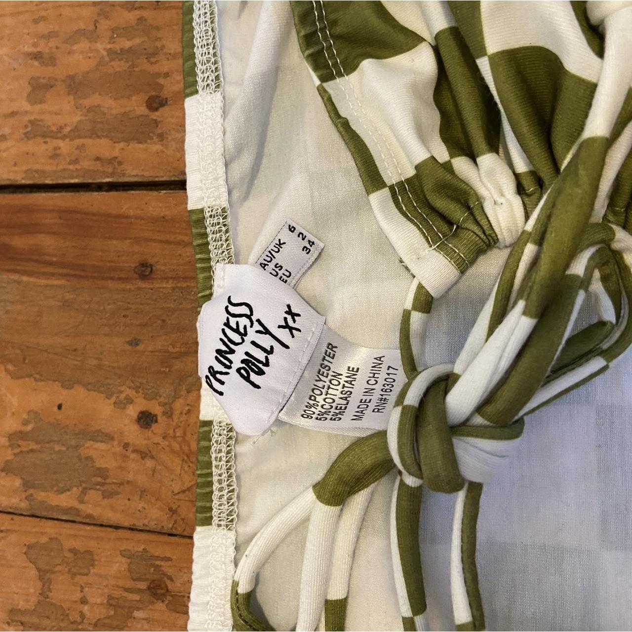 Princess polly green checkered set. Pants and tie up... - Depop