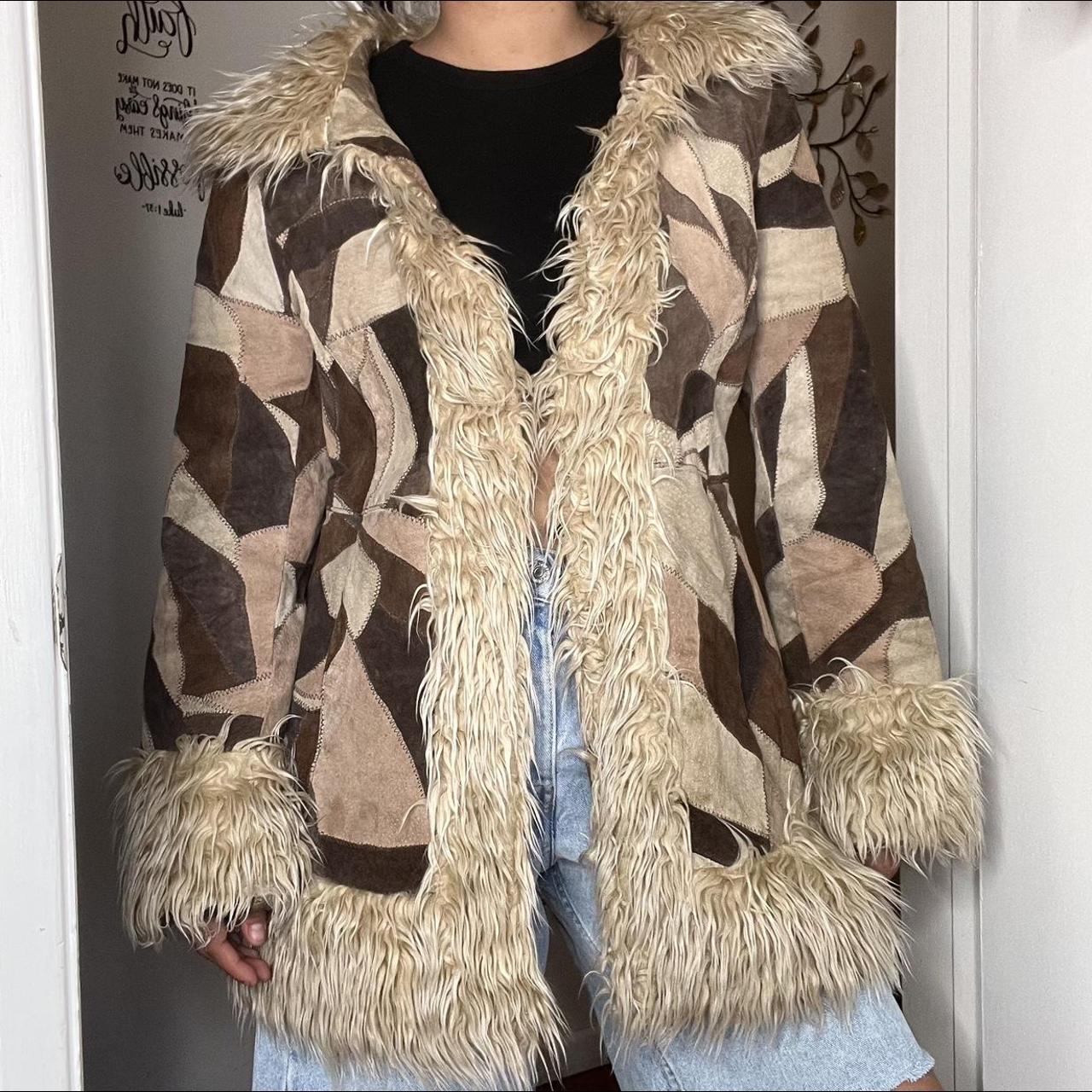 Vintage 1990’s penny lane patchwork coat by rave.... - Depop