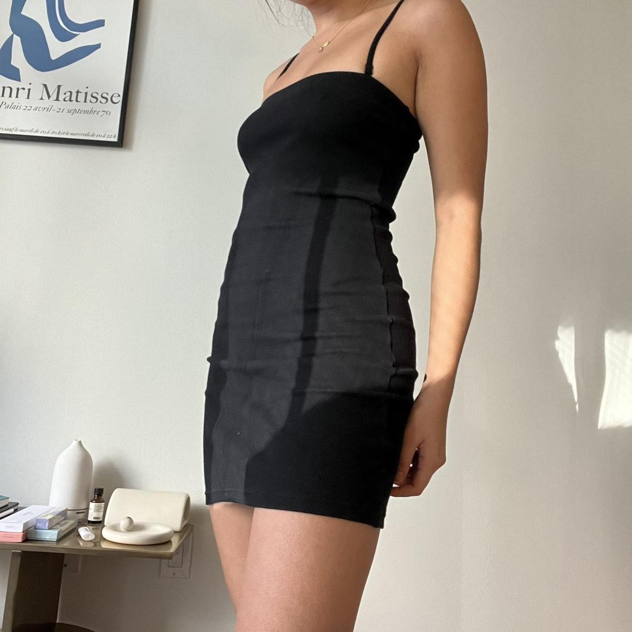 Em Rata's Inamorata ribbed black body con minidress... - Depop