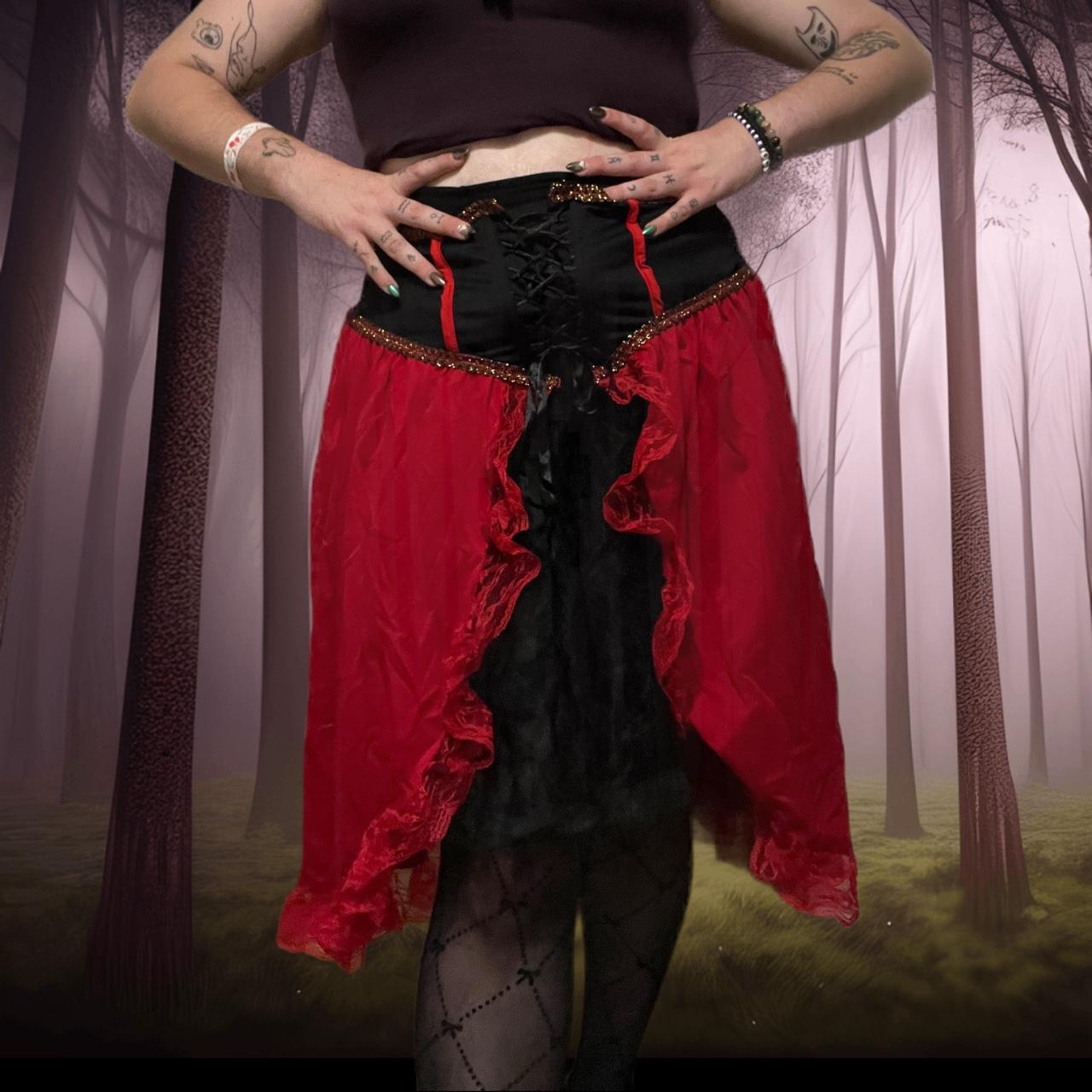Vampire / pirate / renaissance frilly corset skirt... - Depop