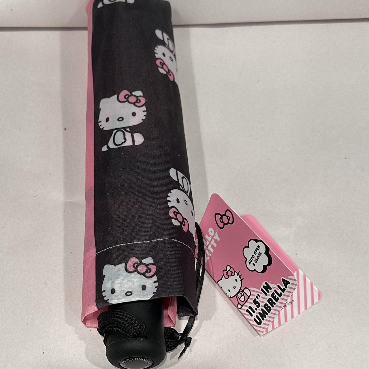 Brand New Hello Kitty Umbrella Pink and Black... - Depop