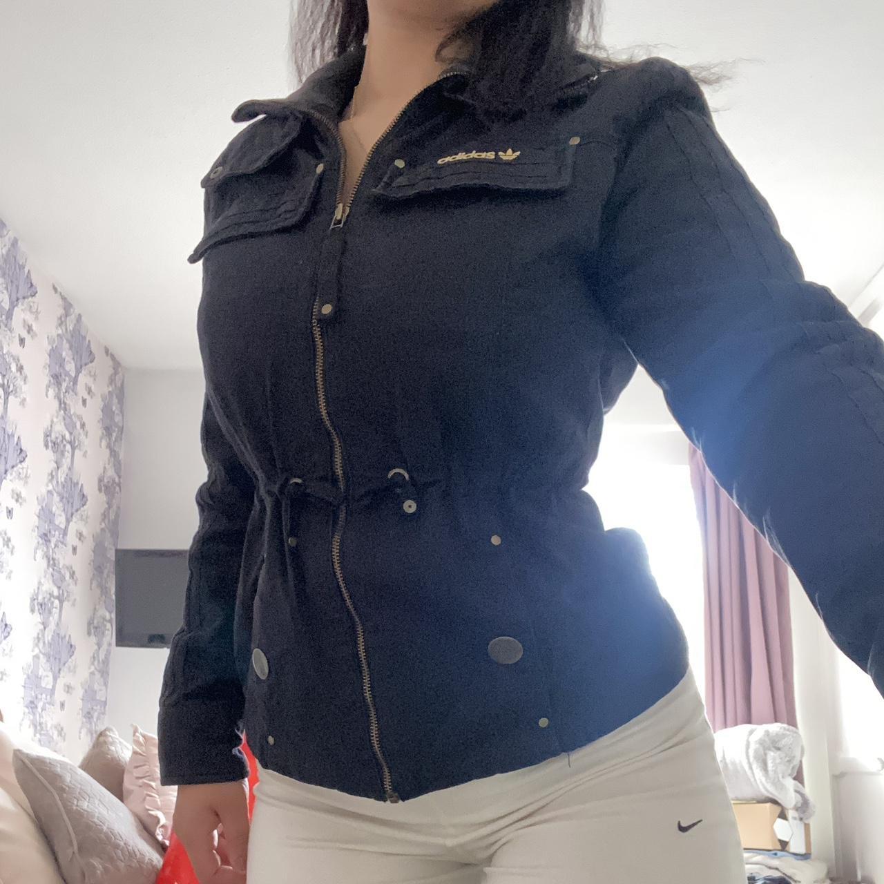 Adidas Women's Black and Gold Jacket | Depop