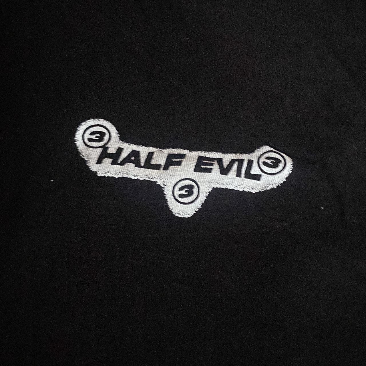 Half Evil tiny logo t-shirt, size XL 333 - Depop