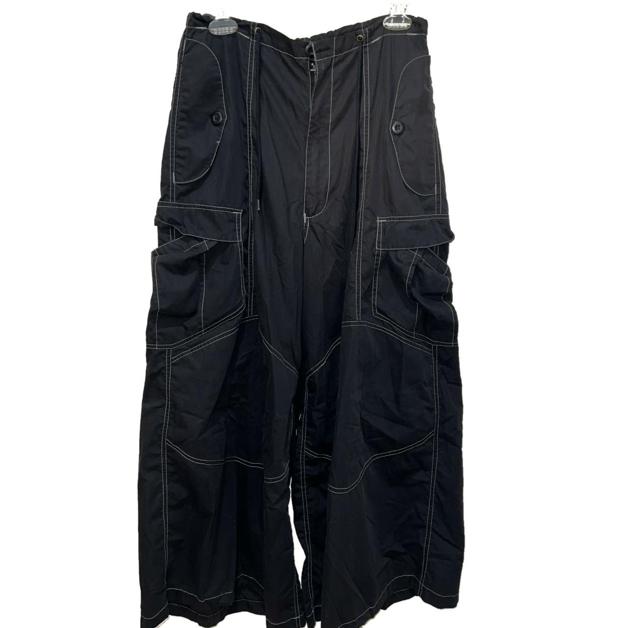 Vintage UFO rave/wide leg pants. Adjustable waist,... | Depop