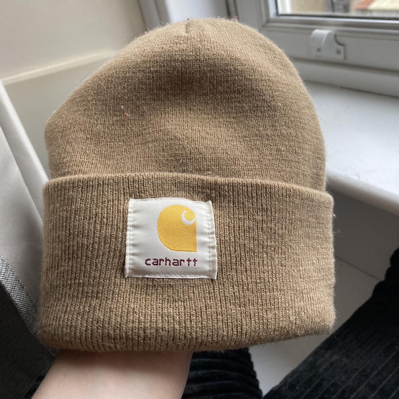 CARHARTT BEANIE BROWN / TAN does what it says on... - Depop
