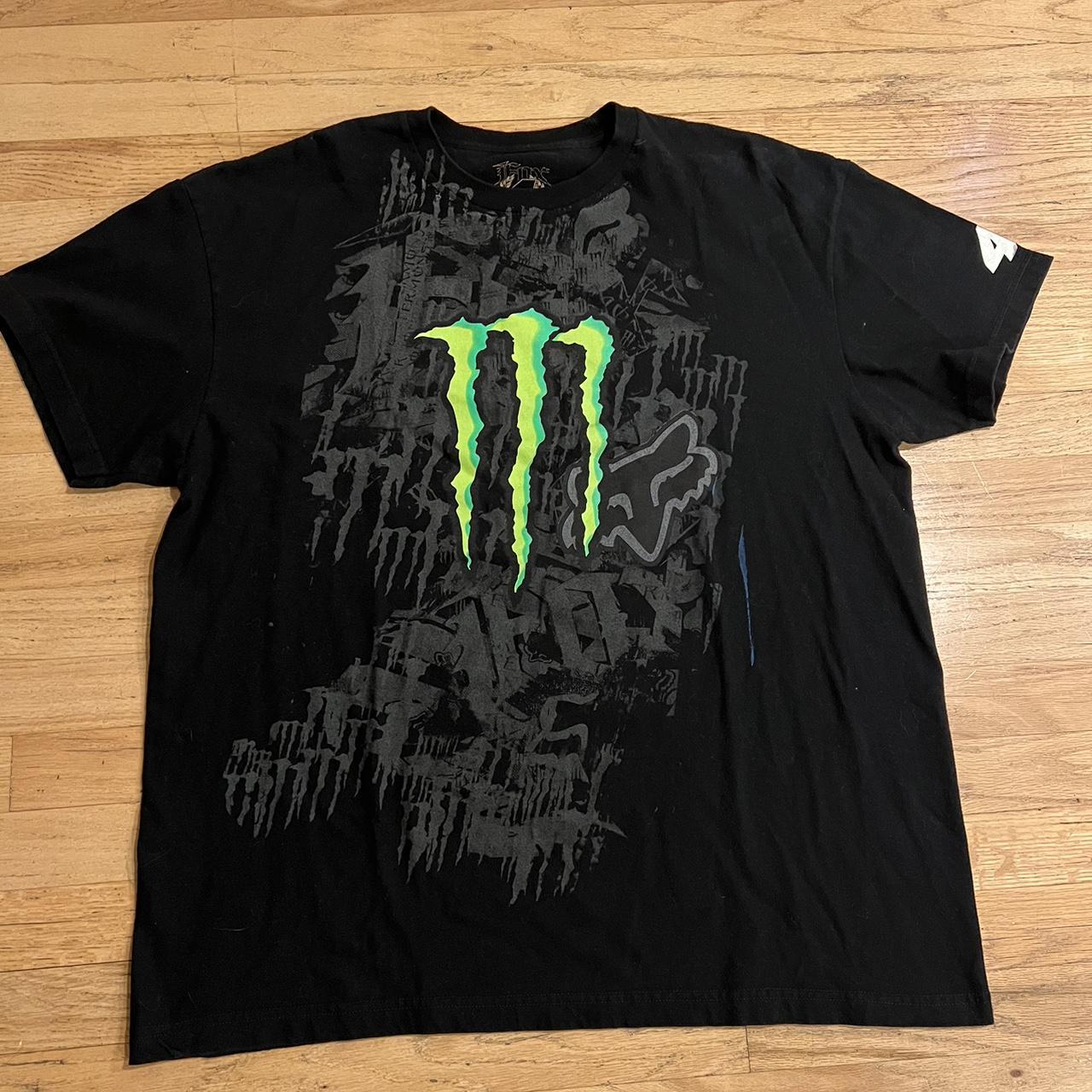 Y2k fox racing monster size xxl - Depop