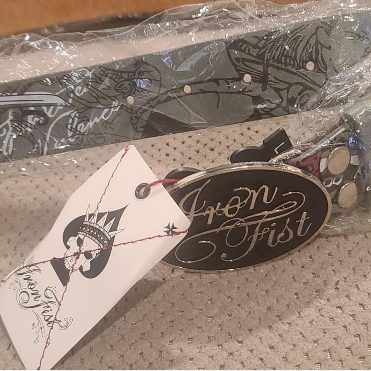 Black and grey Iron Fist belt #IronFist Make a bold... | Depop