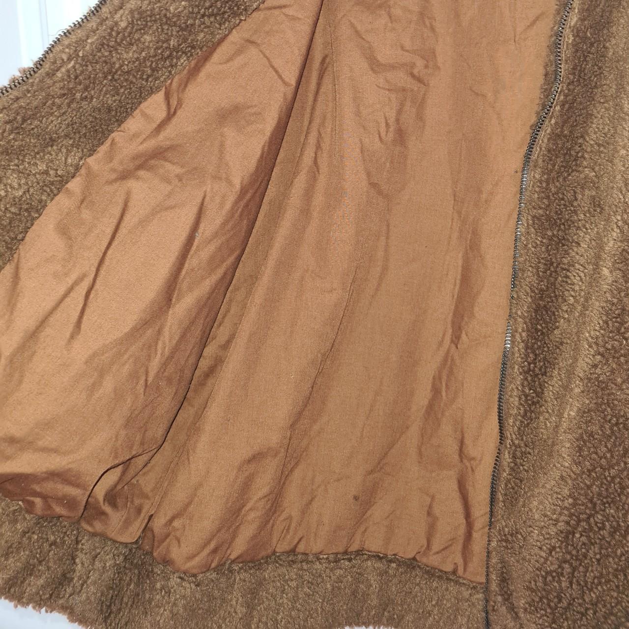 Urban Outfitters Brown Teddy bear jacket. Hardly... - Depop