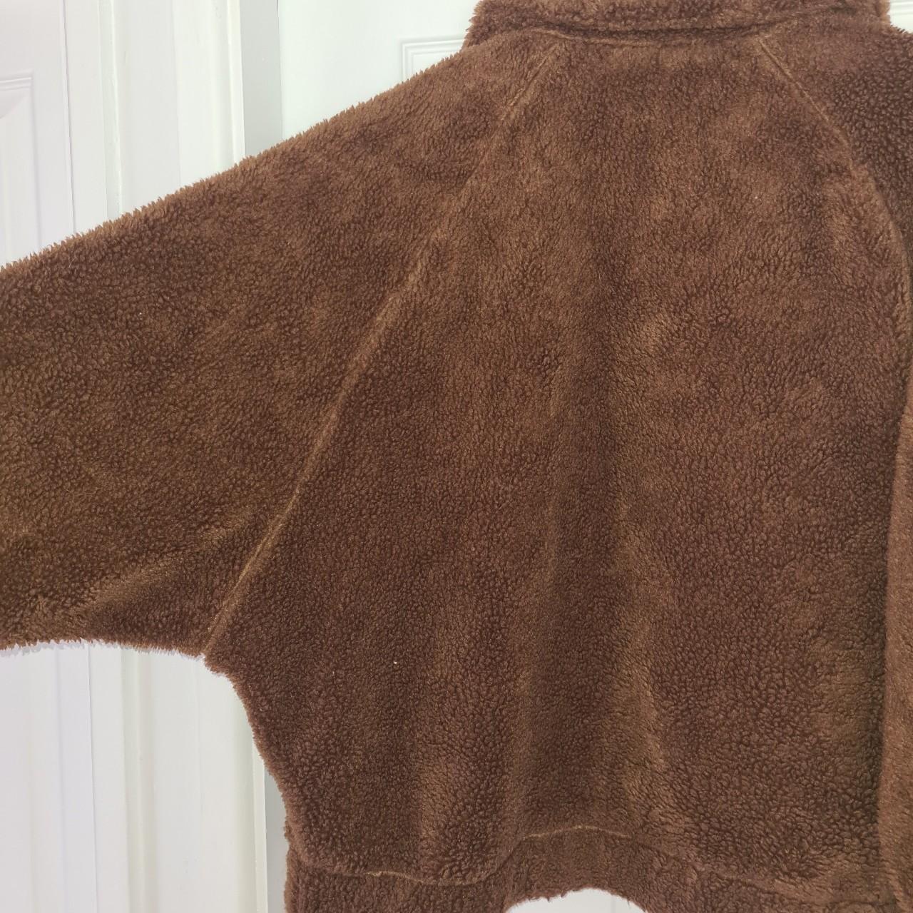 Urban Outfitters Brown Teddy bear jacket. Hardly... - Depop