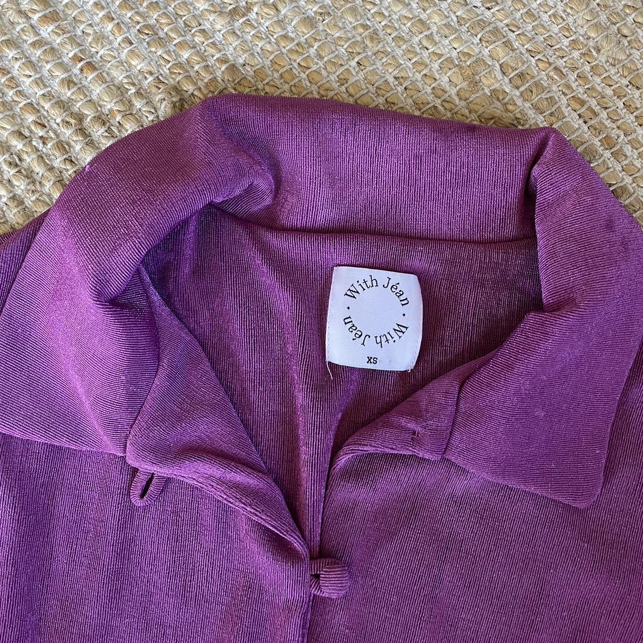 with jéan purple button up crop top!! she’s so fun... - Depop