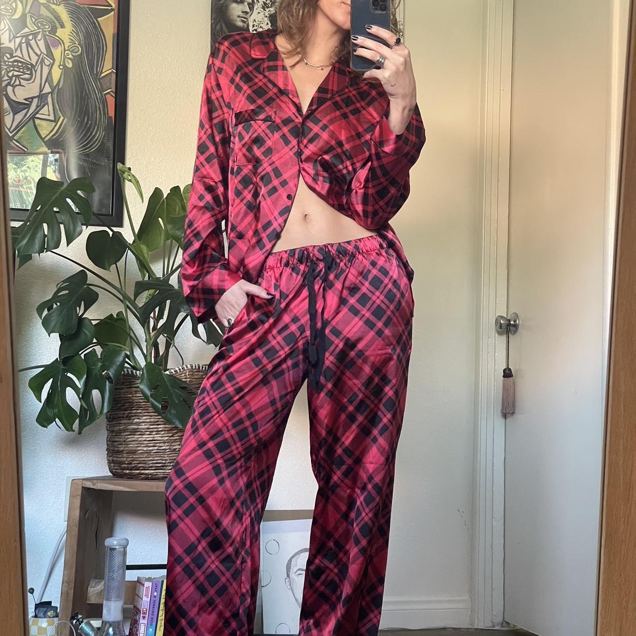 victoria’s secret silk pj set! only worn once,... - Depop