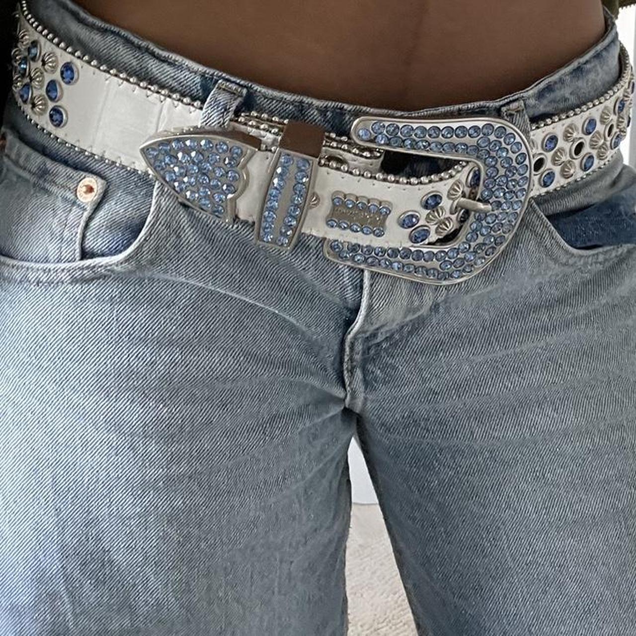 BB SIMONS - WHITE/POWDER BLUE In great/new... - Depop