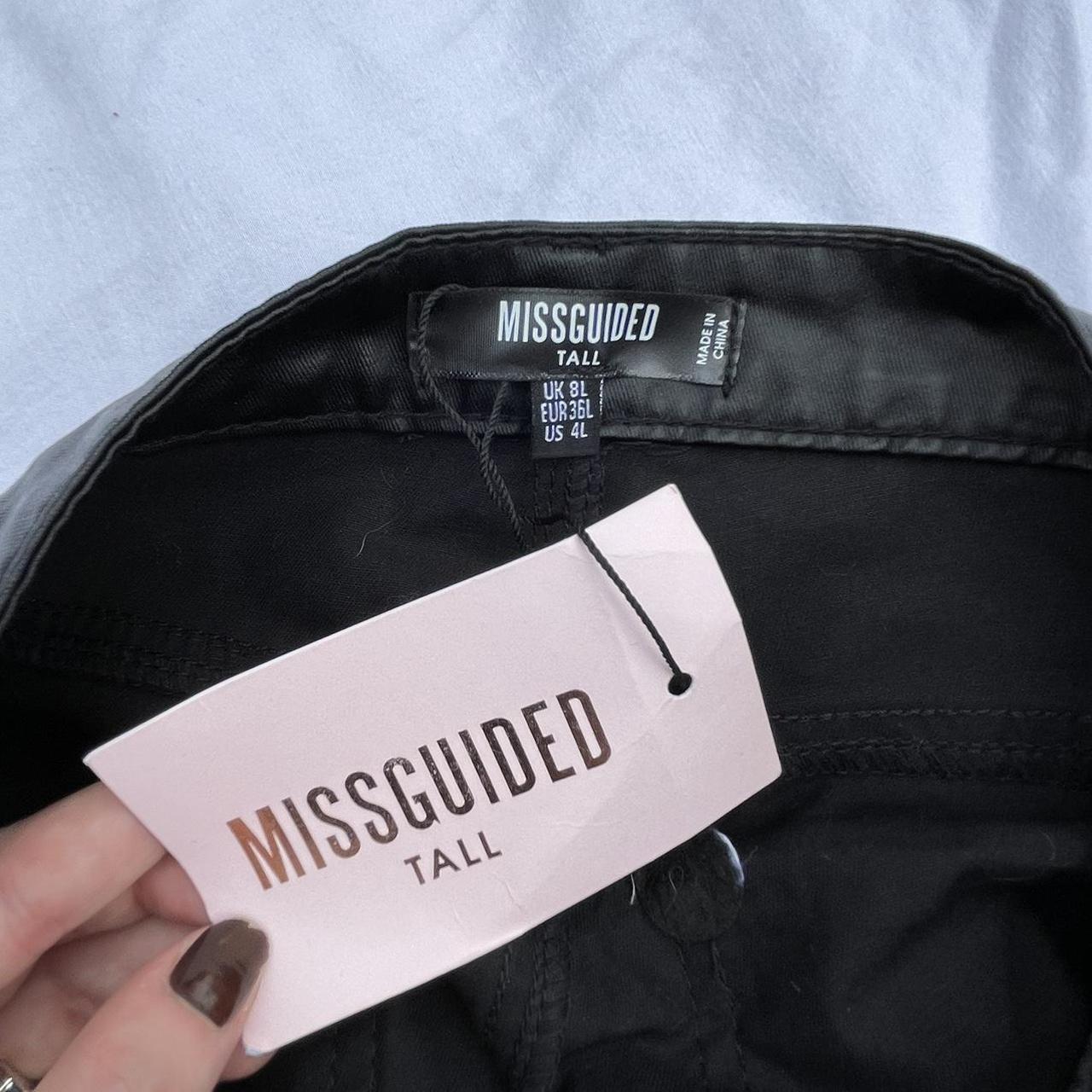 Missguided black faux leather pants 🐜🖤🦾 - size 8,... - Depop