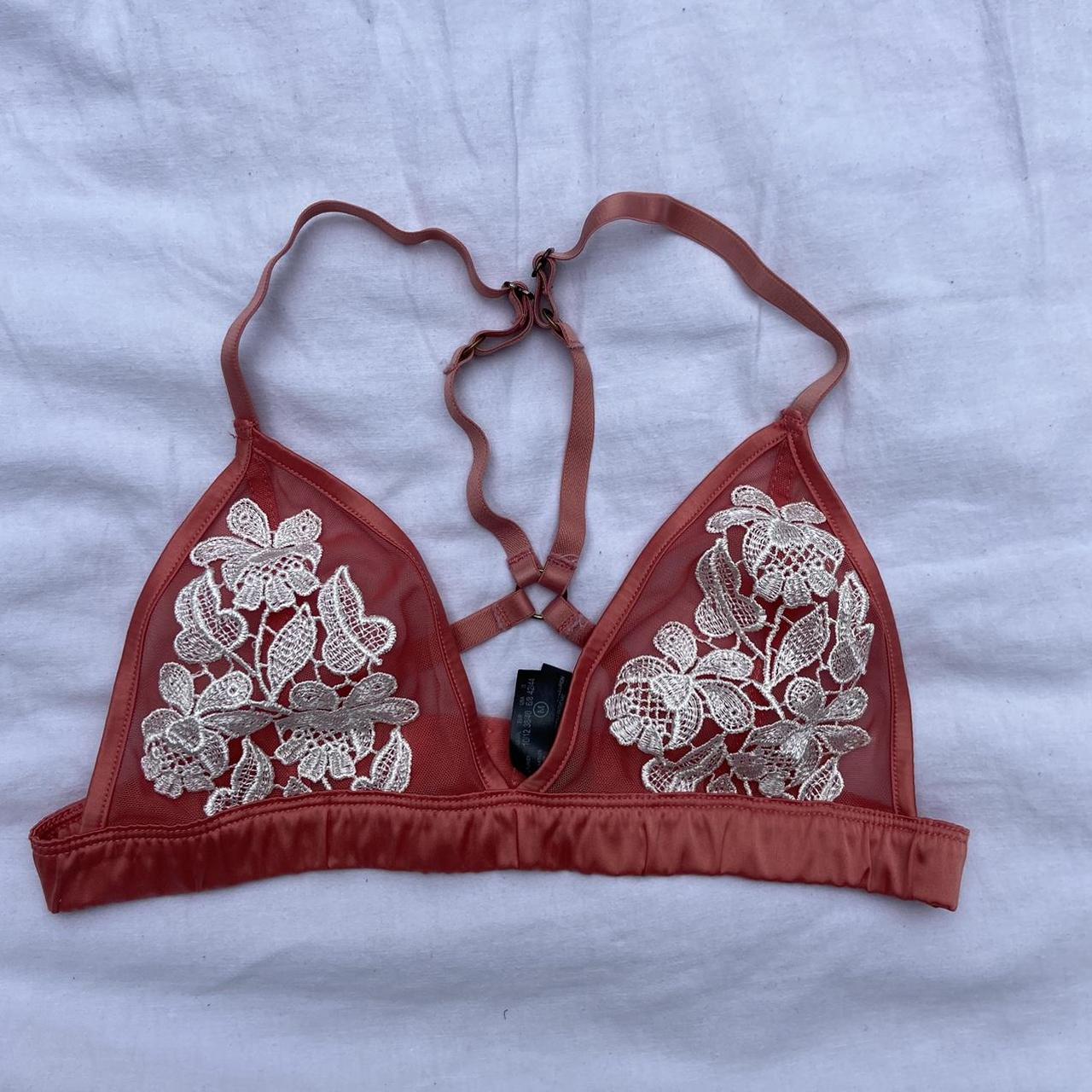 Women's Pink and Orange Bra | Depop