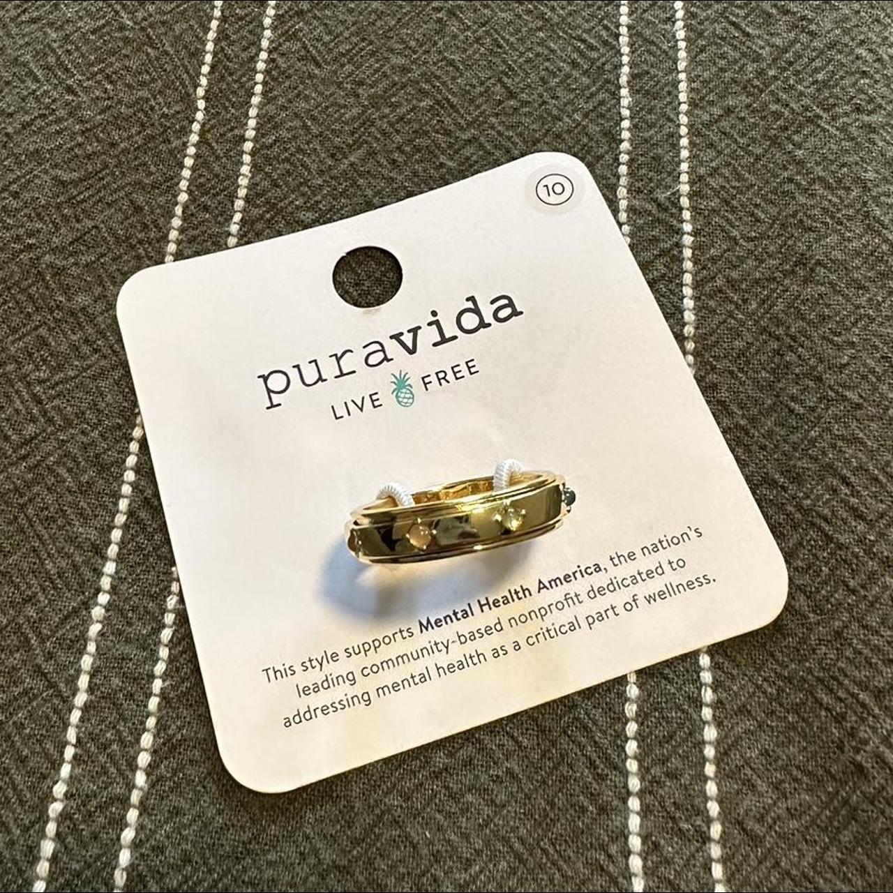 Pura Vida gold fidget ring. Brand new, never worn!... - Depop