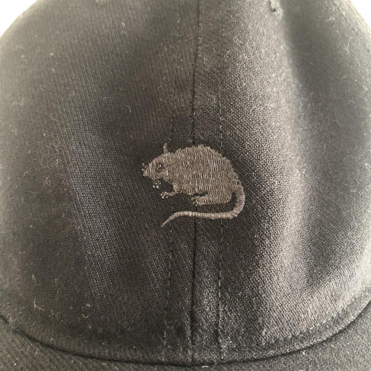 stray rats cap hat black logo - one size fits all -... - Depop