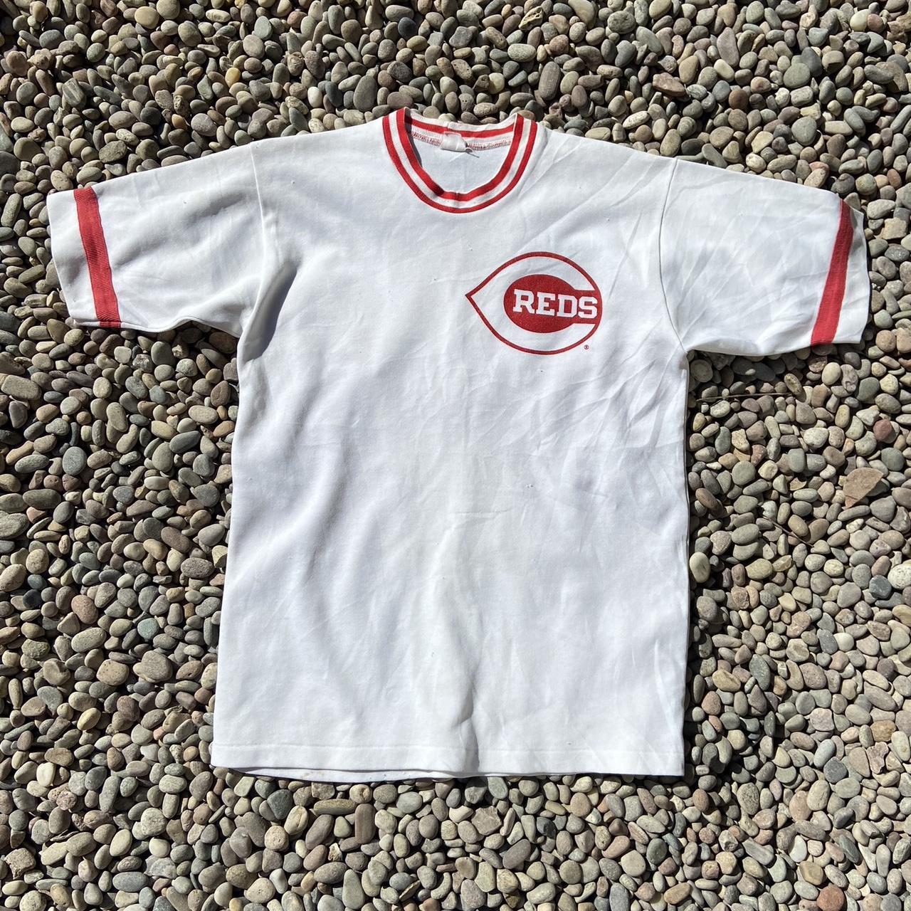 Vintage 1970s Cincinnati reds ringer T Fits a... - Depop