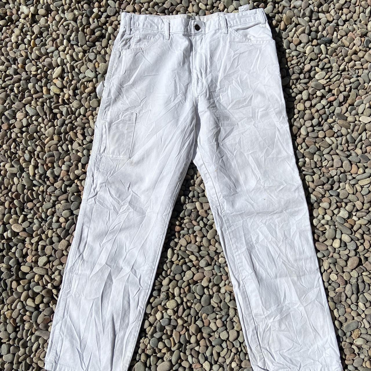 Classic white Dickies baggy carpenter pants Perfect... - Depop