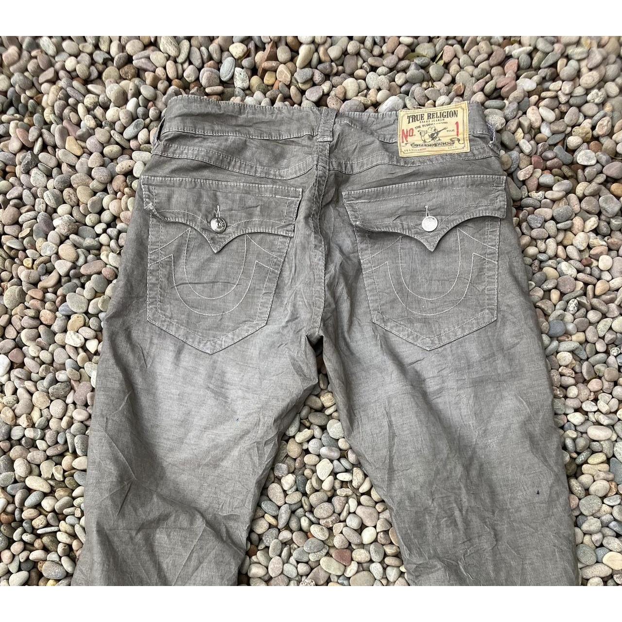 Grey Corduroy True Religion Jeans 33 waist,... - Depop