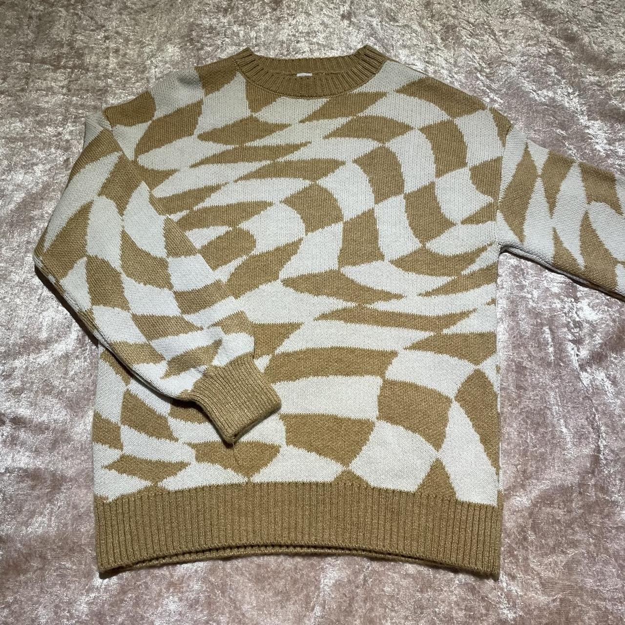 Asda George white and beige sweater Oversized New... - Depop