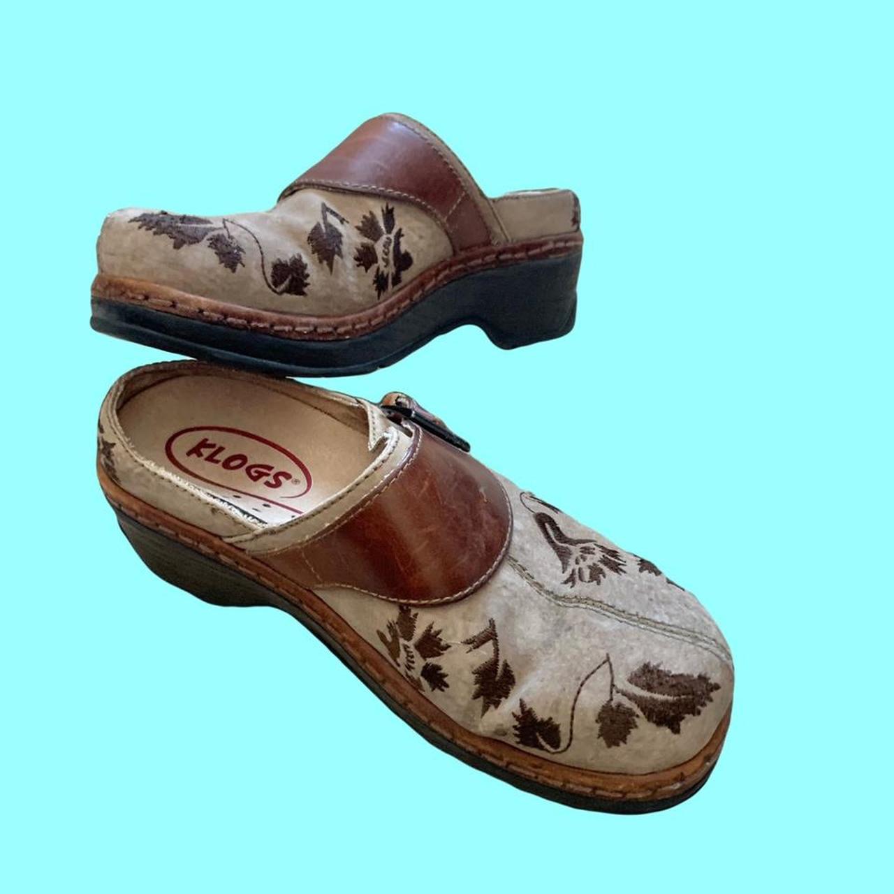 Womens Y2K Chunky Brown Wood style Fall Clogs Klogs.... - Depop