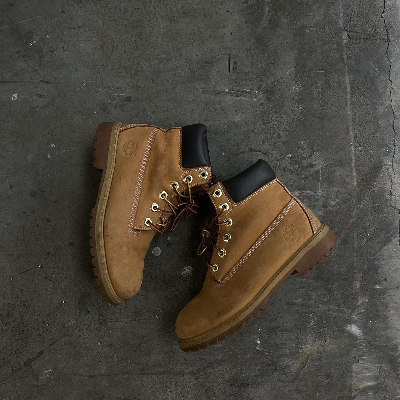 6” Timberland boots Size 4.5 M Very worn condition,... - Depop