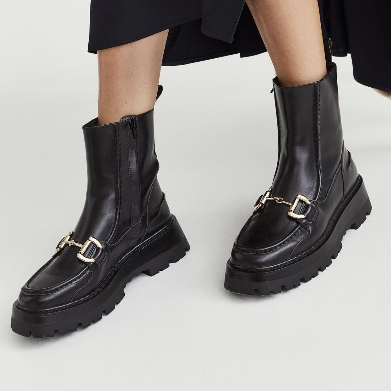 Brand New H&M loafer boots in a size 9! Too tight... - Depop