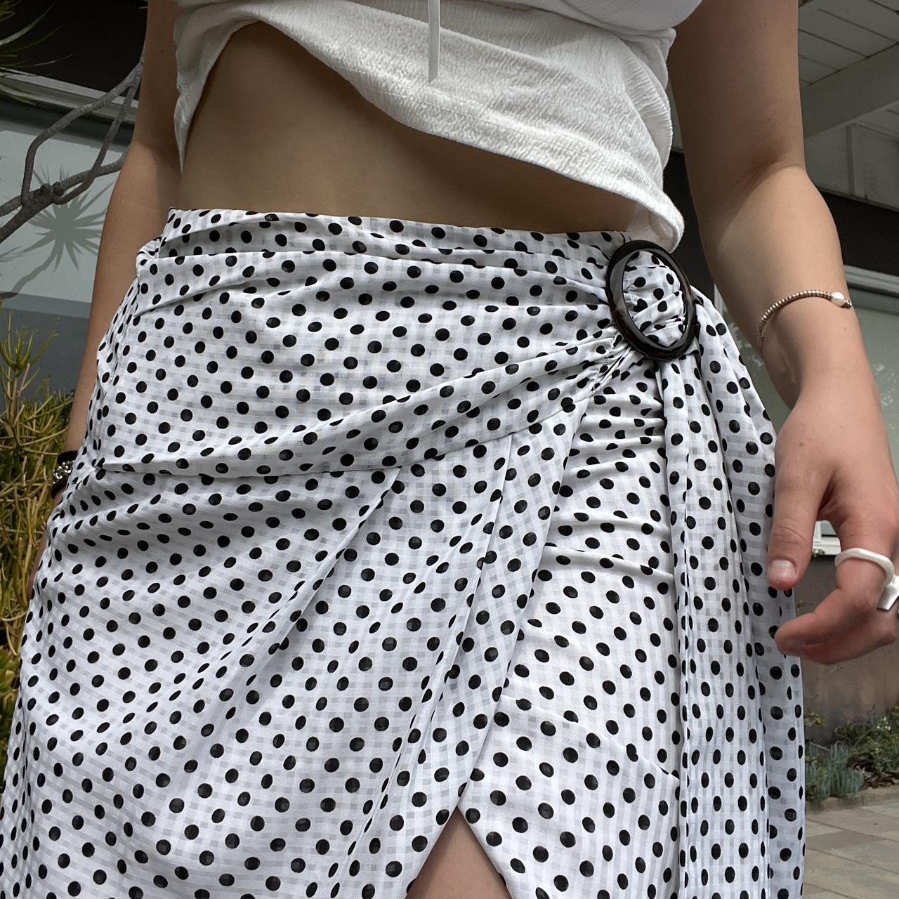 2000s Vintage Wrap Around Skirt Cover Up • Black Depop