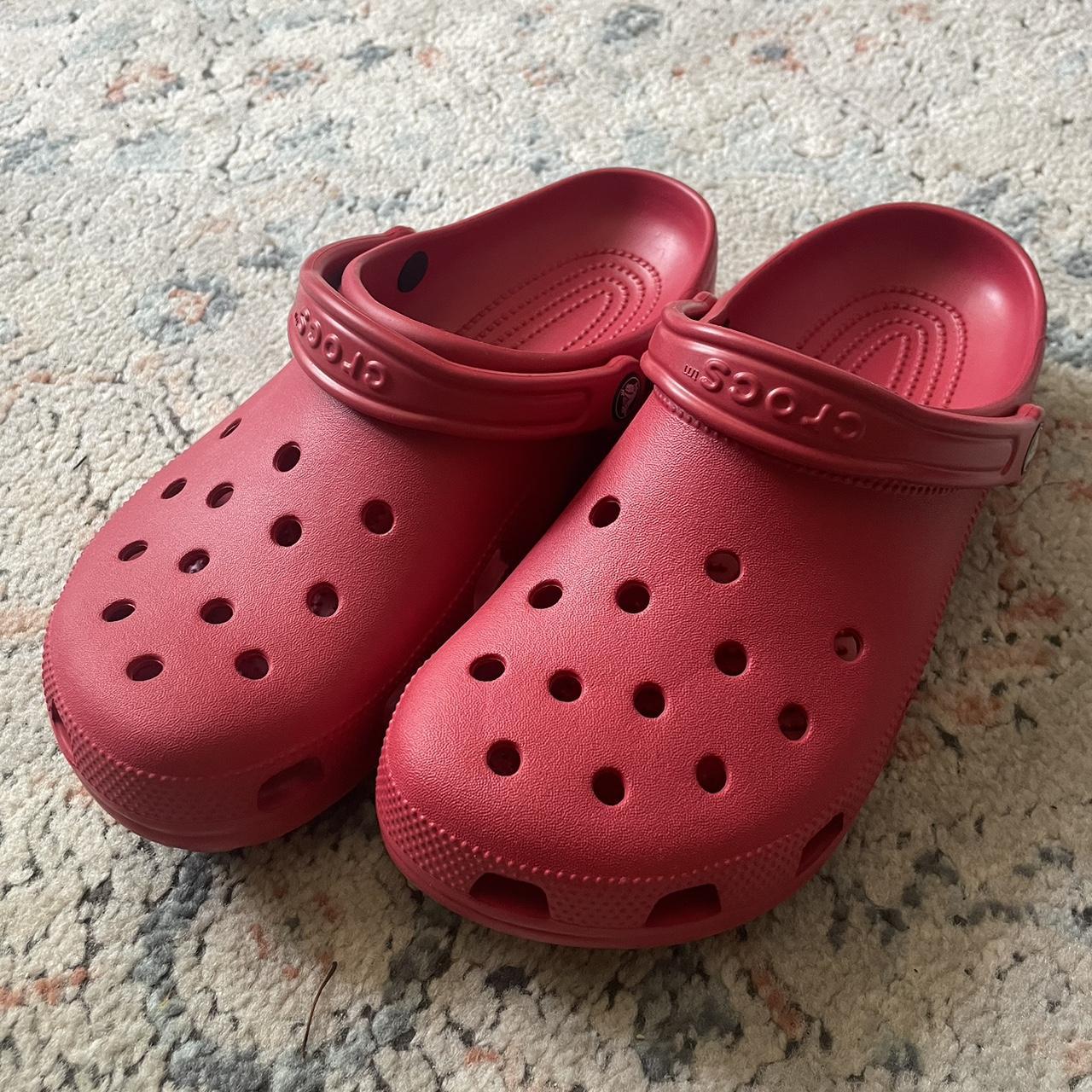 Crocs Men's Red Sandals | Depop
