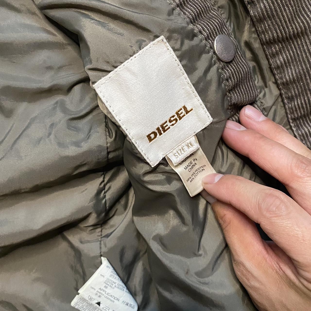 Diesel Corduroy Cargo Jacket The olive green and... - Depop