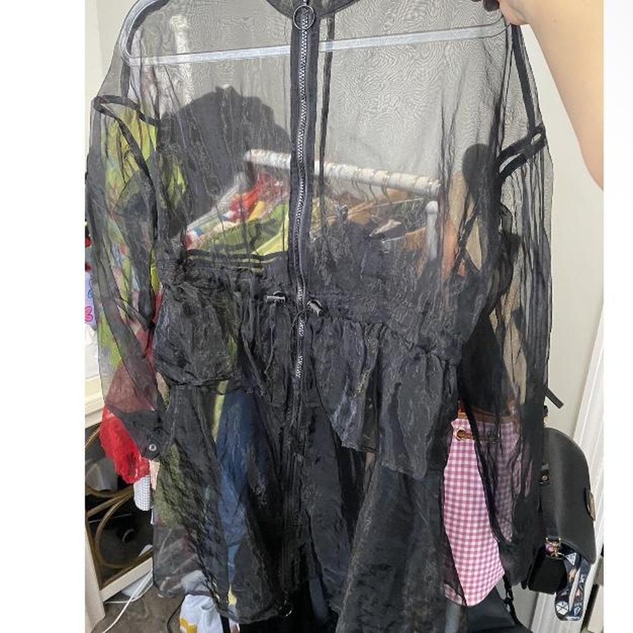 LAZY OAF GEM SHEER ZIP UP JACKET/DRESS Worn twice... - Depop