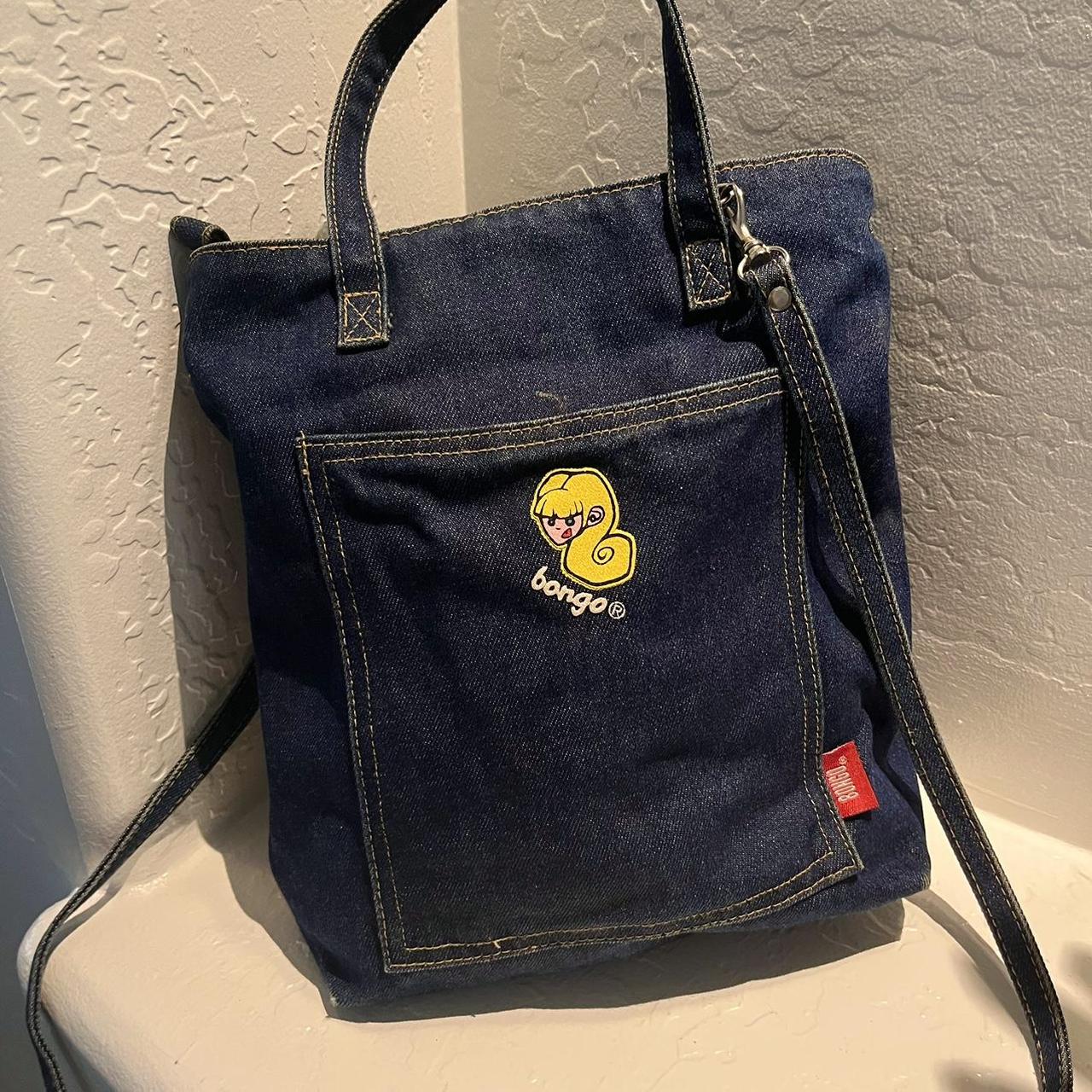 super cute vintage bongo denim purse with blonde... - Depop