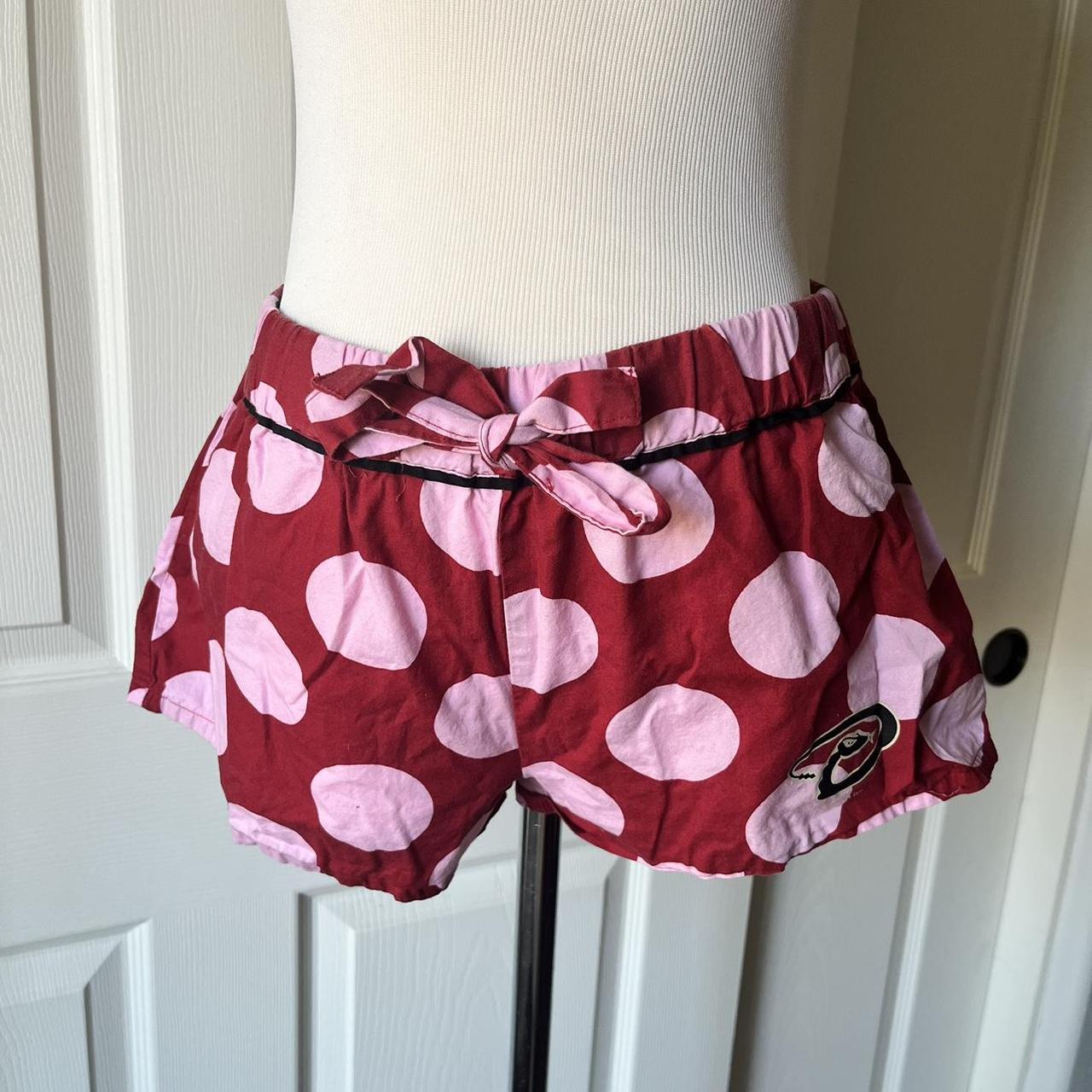 baseball women’s polka dot mini pajama shorts... - Depop