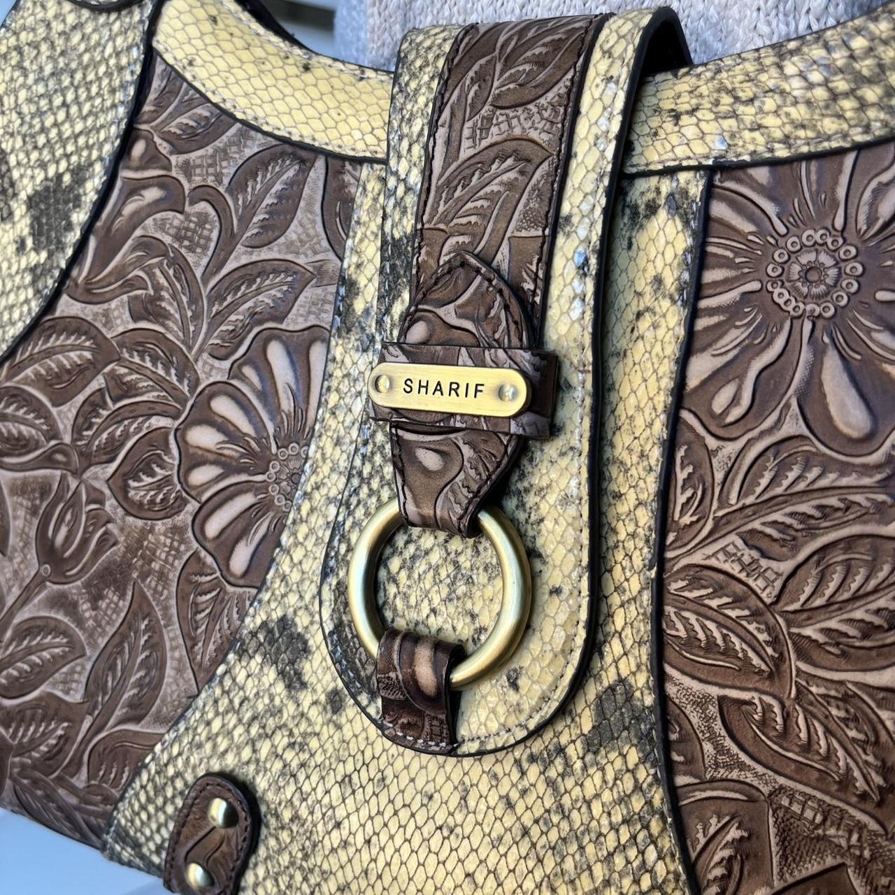 sharif long western floral and faux snake print... | Depop