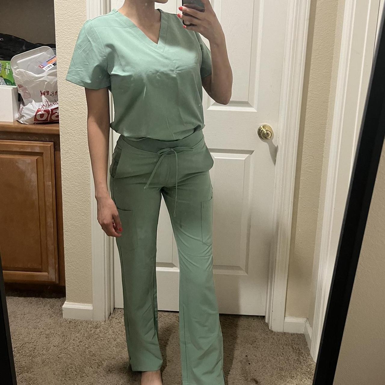 Mandala- scrub set straight leg style and v neck... - Depop