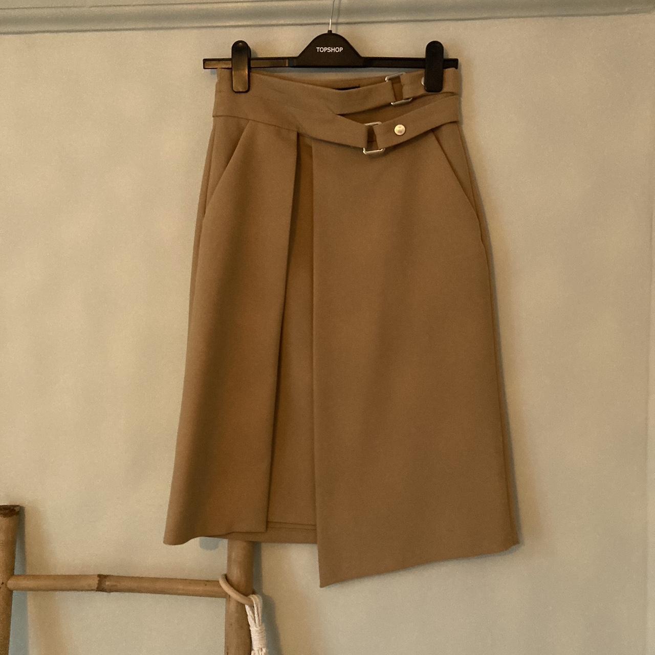 Zara wrap slot midi skirt - fits below the... - Depop