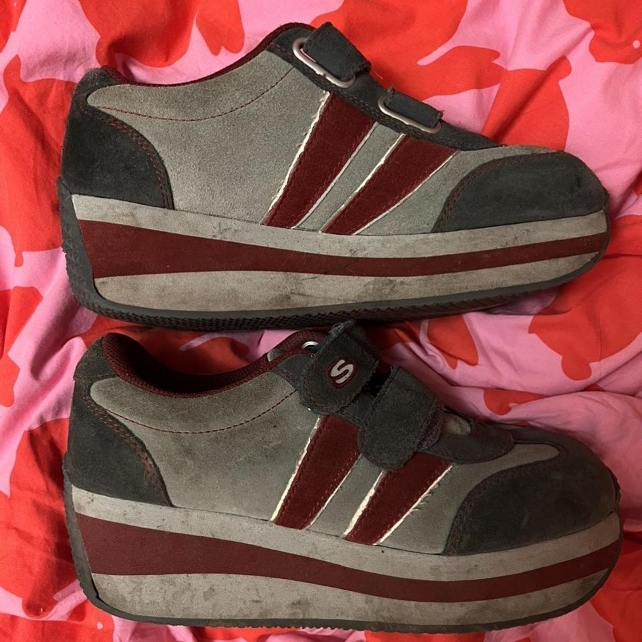 skechers chunky platform trainers 90s vintage... - Depop