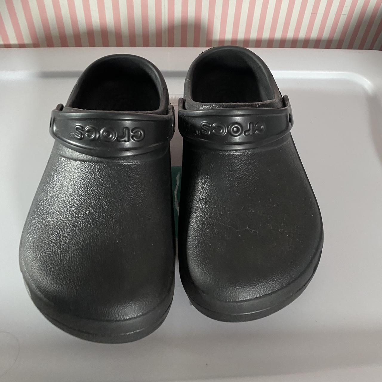 black clog crocs size 5 men’s 7 women’s #crocs - Depop