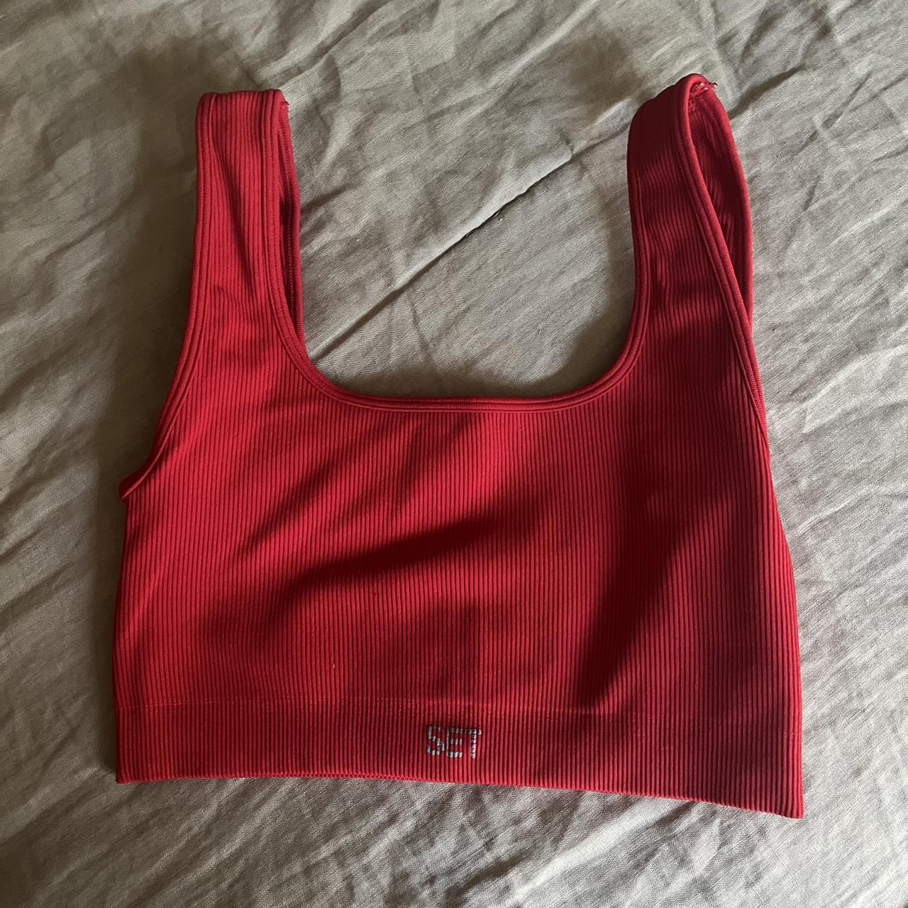Repop red set active workout set bra top and... - Depop