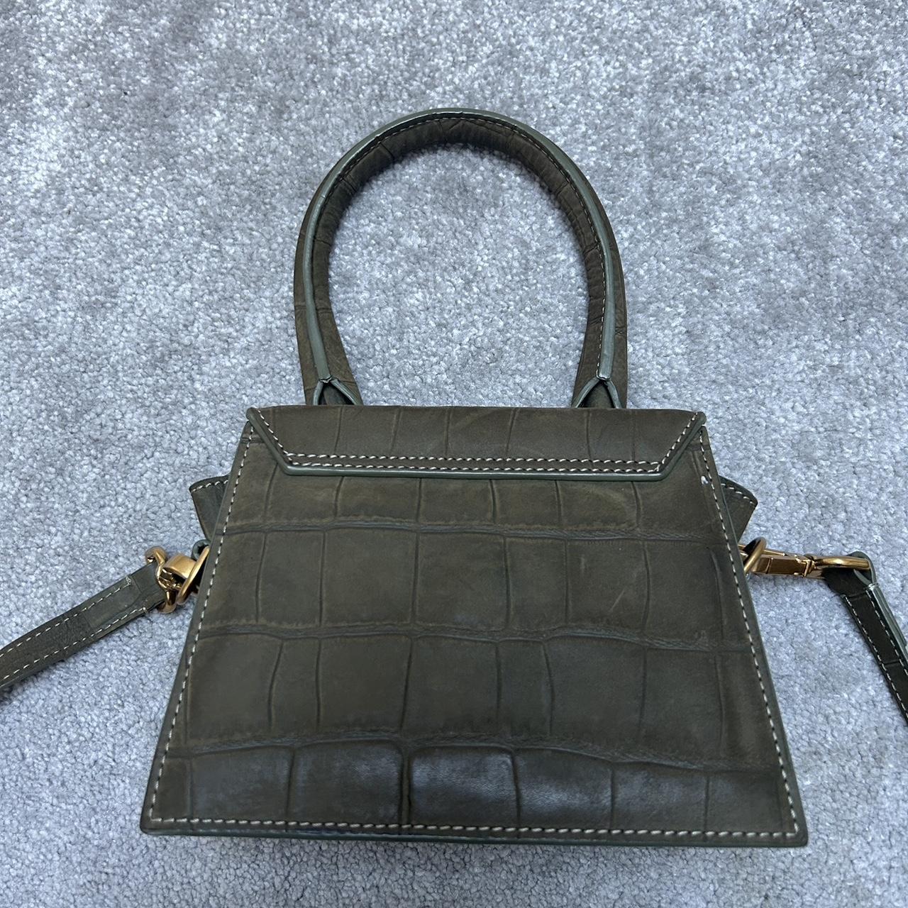 Jacquemus Le Chiquito Mini Leather Tote Bag, Khaki... - Depop