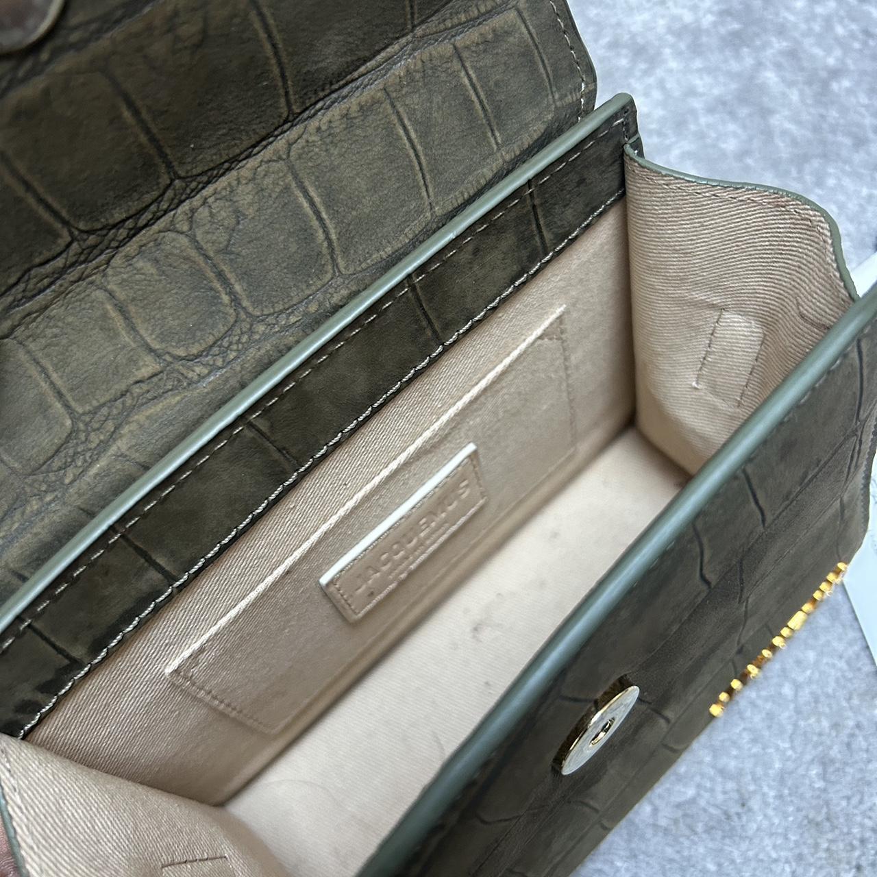 Jacquemus Le Chiquito Mini Leather Tote Bag, Khaki... - Depop