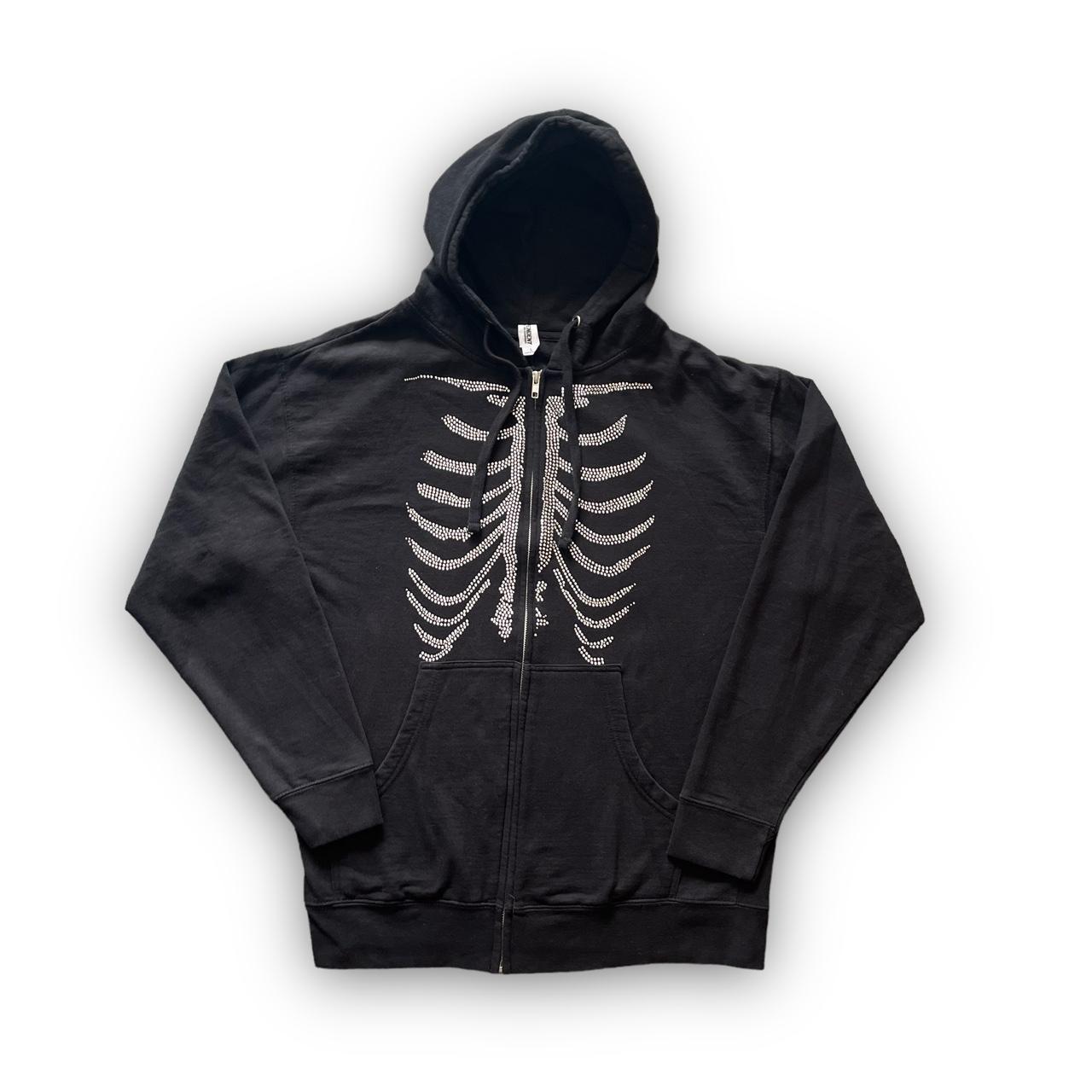 Prolific Rhinestone Skeleton Hoodie 🖤 - such a fun... - Depop