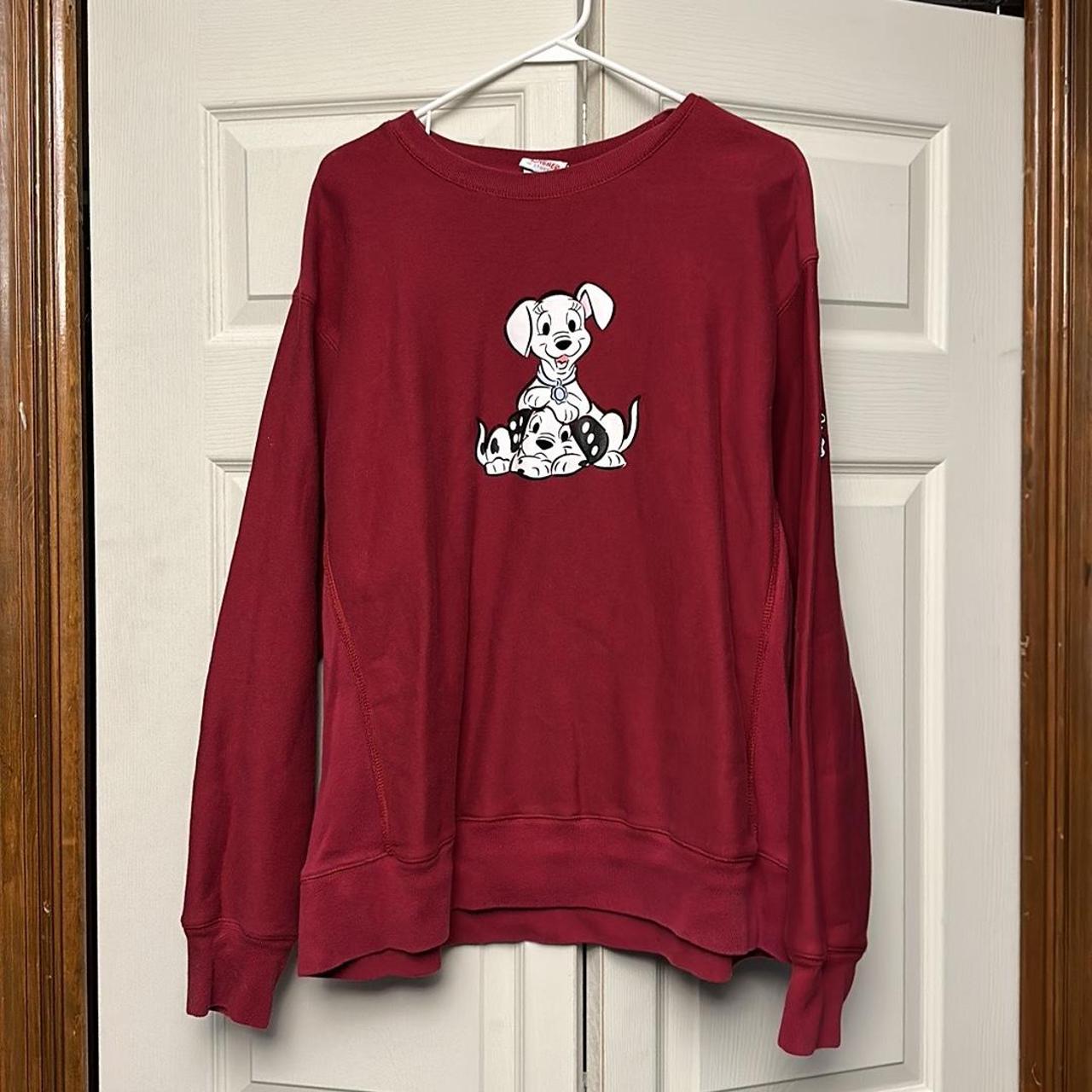 Red crew neck sweatshirt from 102 Dalmatians Disney... - Depop