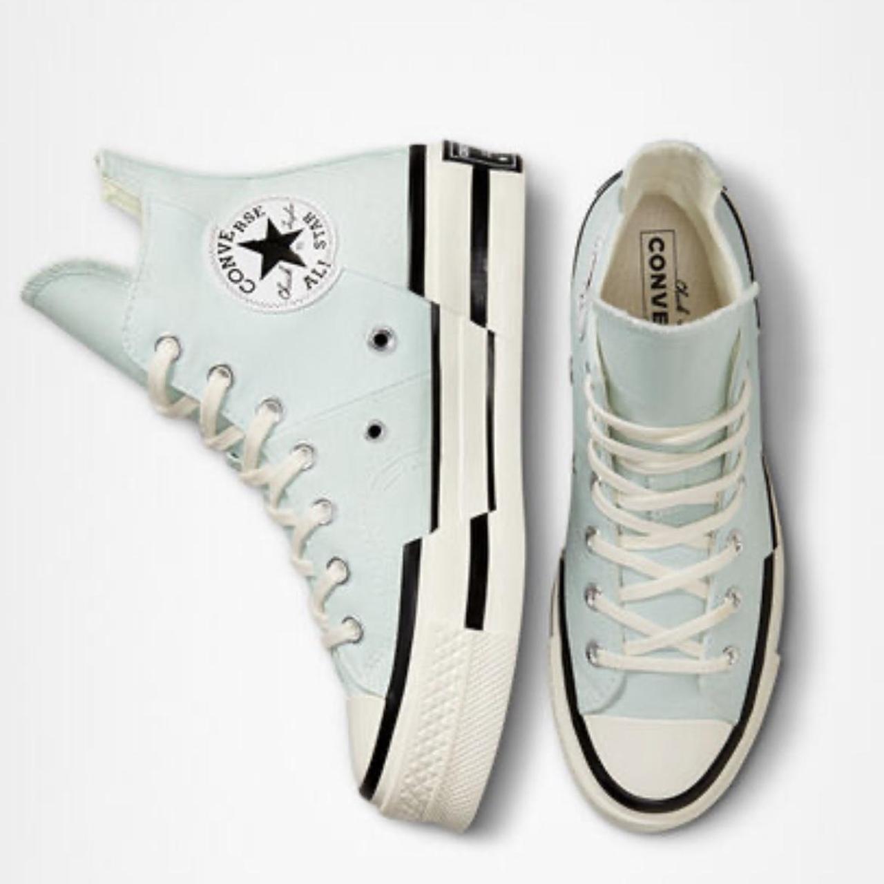 never worn light blue platform chuck 70 plus -... - Depop