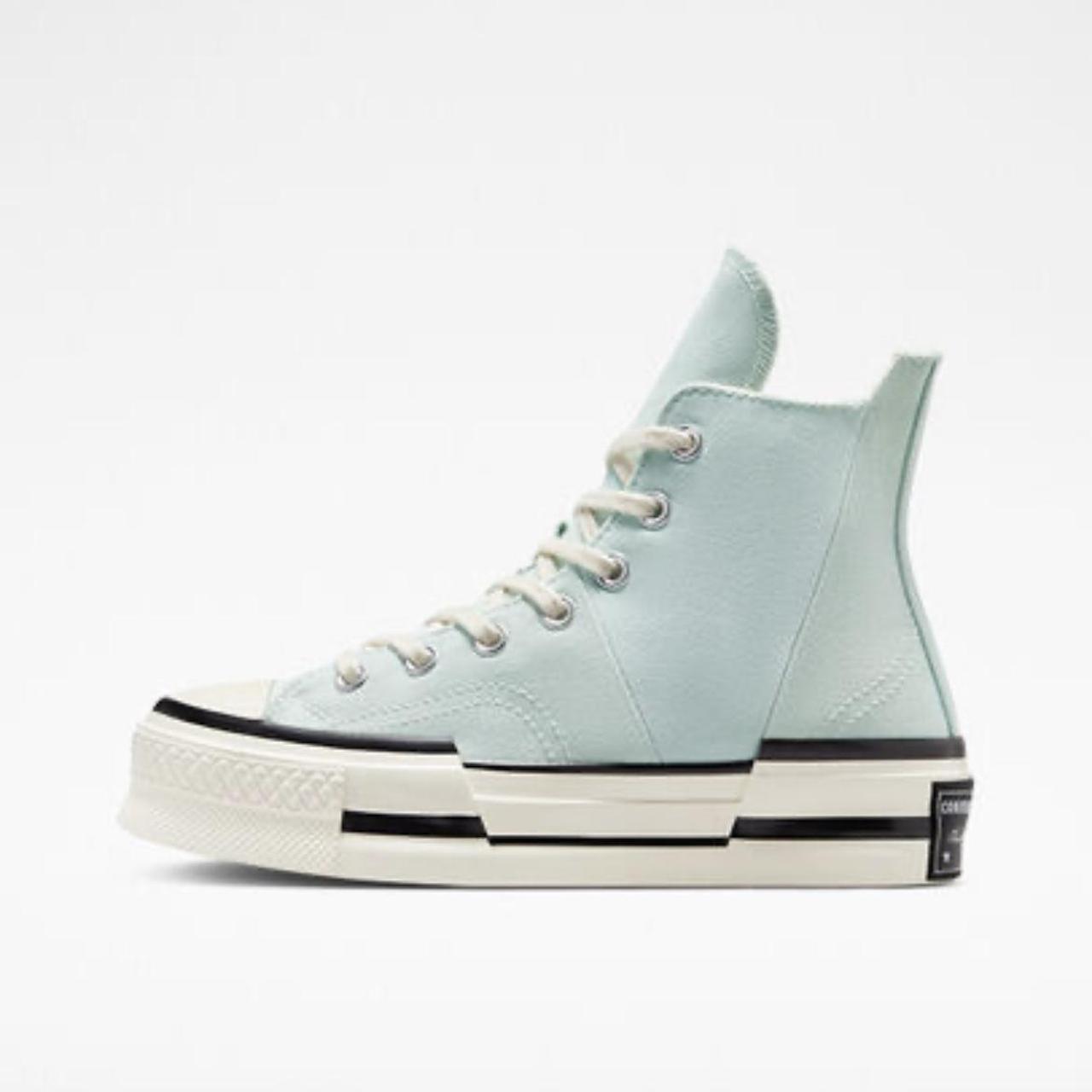 never worn light blue platform chuck 70 plus -... - Depop