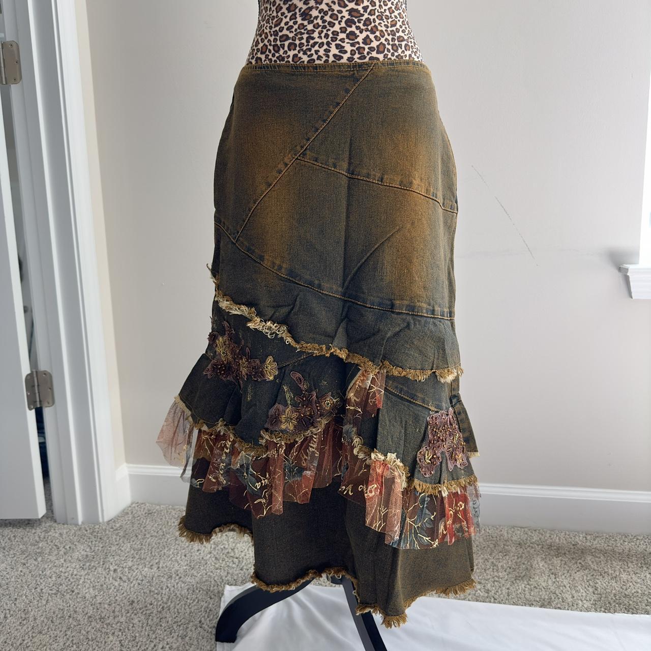 deadstock y2k forest fairy beaded glitter lace... | Depop