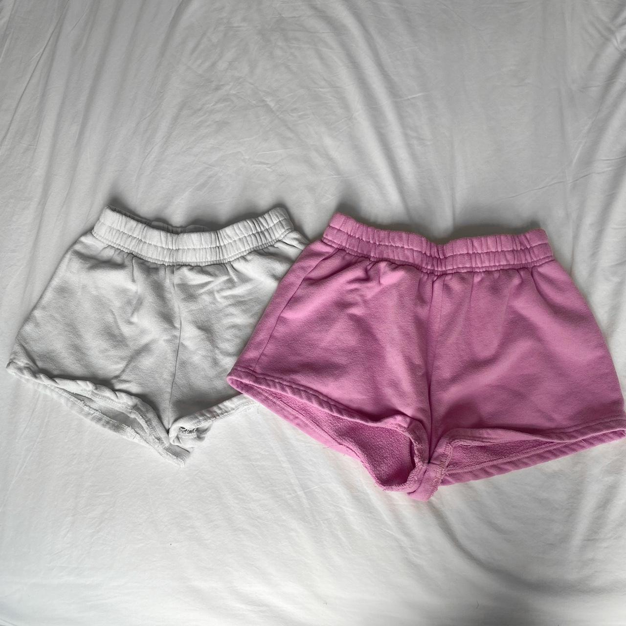 Pink Sweatshorts + White Sweatshorts Bundle the... - Depop