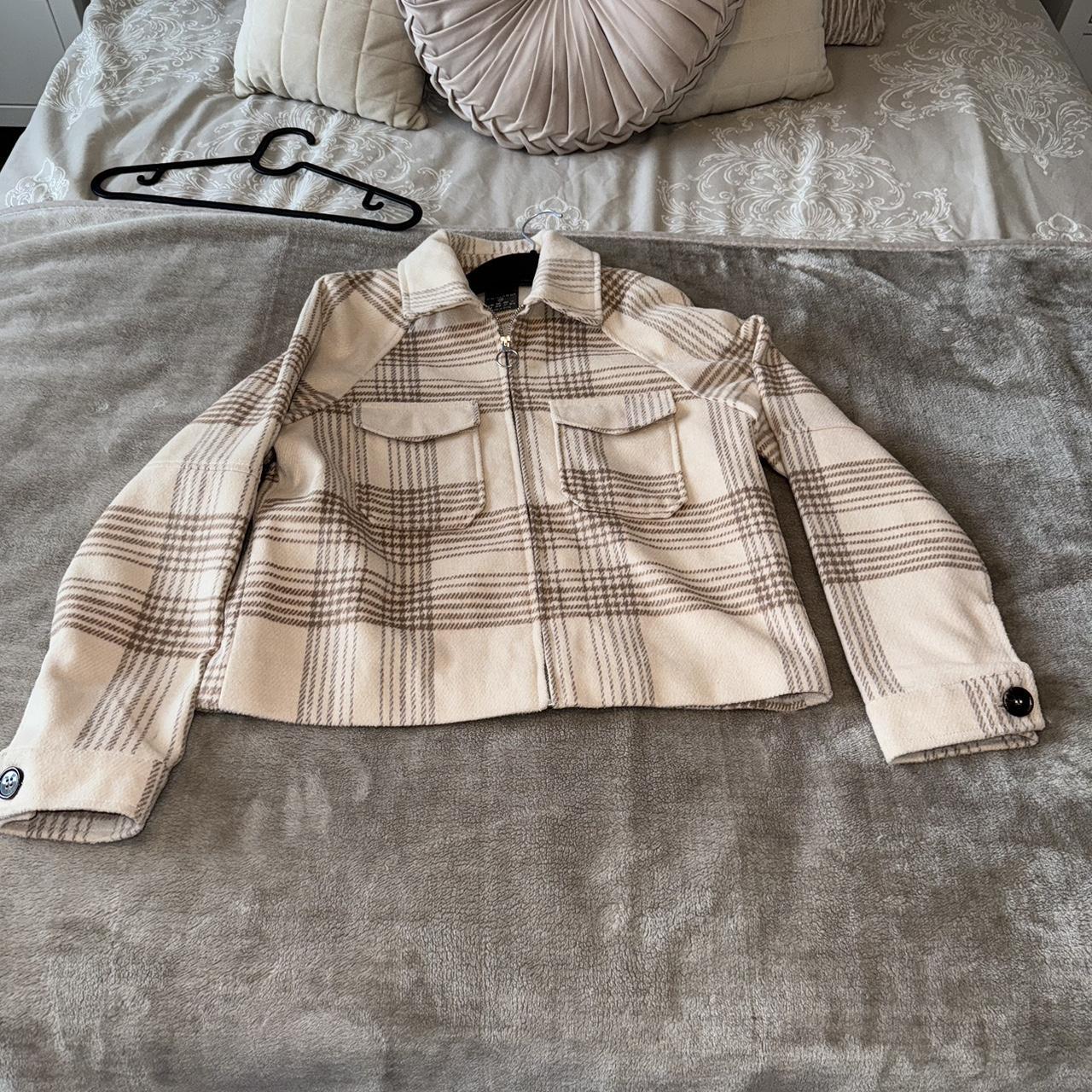 primark cream jacket worn once absolutely love just... - Depop